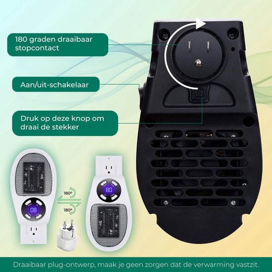 ThreeTops Keramische Stopcontact Verwarming - Elektrische kachel ...