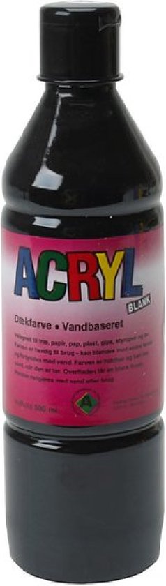 Acrylverf – Zwarte Verf – Acrylaatverf – Acrylic paint – Hobbyverf ...