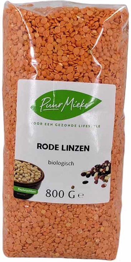 Biologische Rode Linzen - 800g | bol