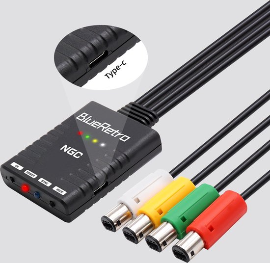 Ngc Blueretro Draadloze Controllers Adapter Voor Nintendo Gamecube ...