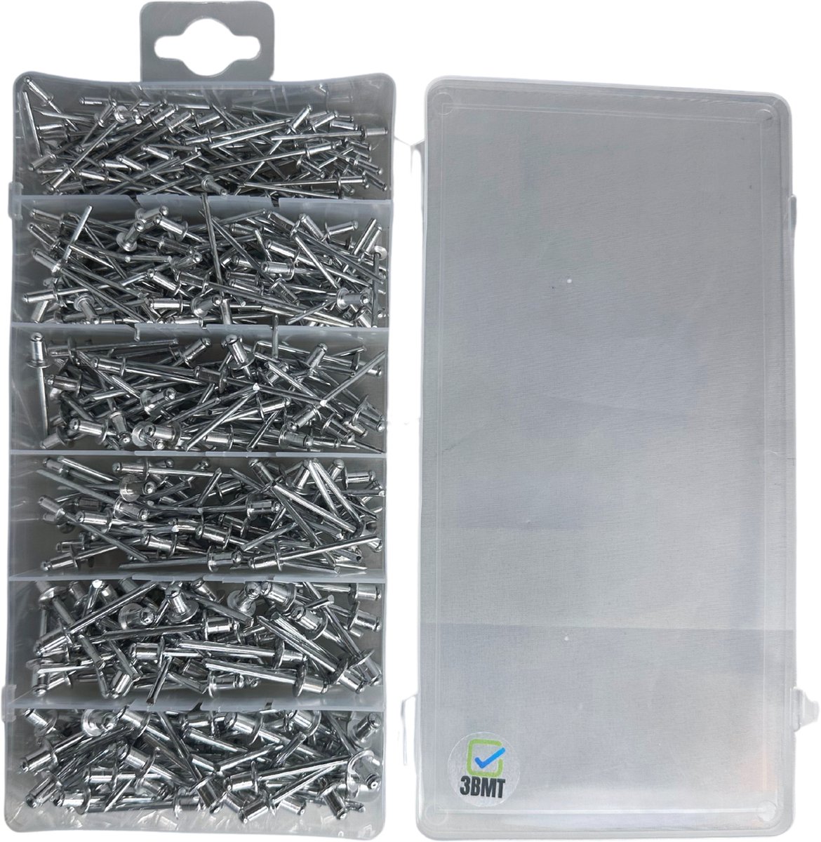 3BMT Popnagels Assortiment - Popnagelset - Aluminium - 400 stuks | bol.com