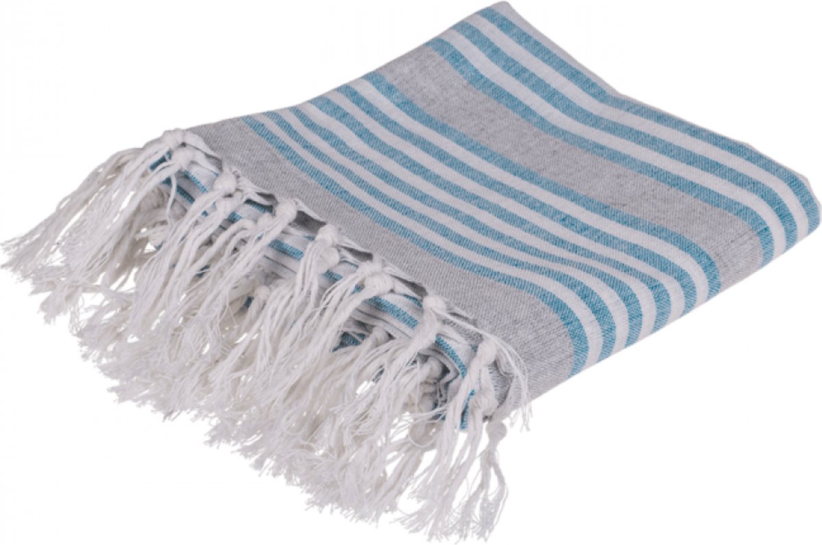 Hamamdoek - Blauw - Strandlaken - Sauna handdoek - Sneldrogende ...