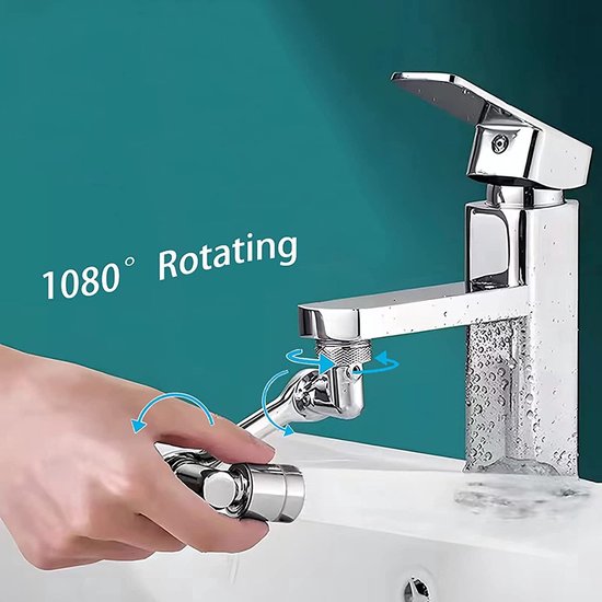 Kraan Verlengstuk - 1080 graden draaibaar - Waterbesparend - Universeel ...