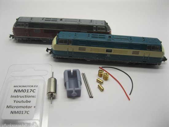 micromotor nm017c ombouwkit voor Minitrix 2061, 2079, 2161, 2942-2943 ...