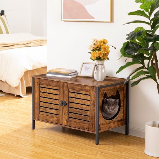 Kattenhuis - Kattenkast voor Kattentoilet - Kattenbakkast, met ...