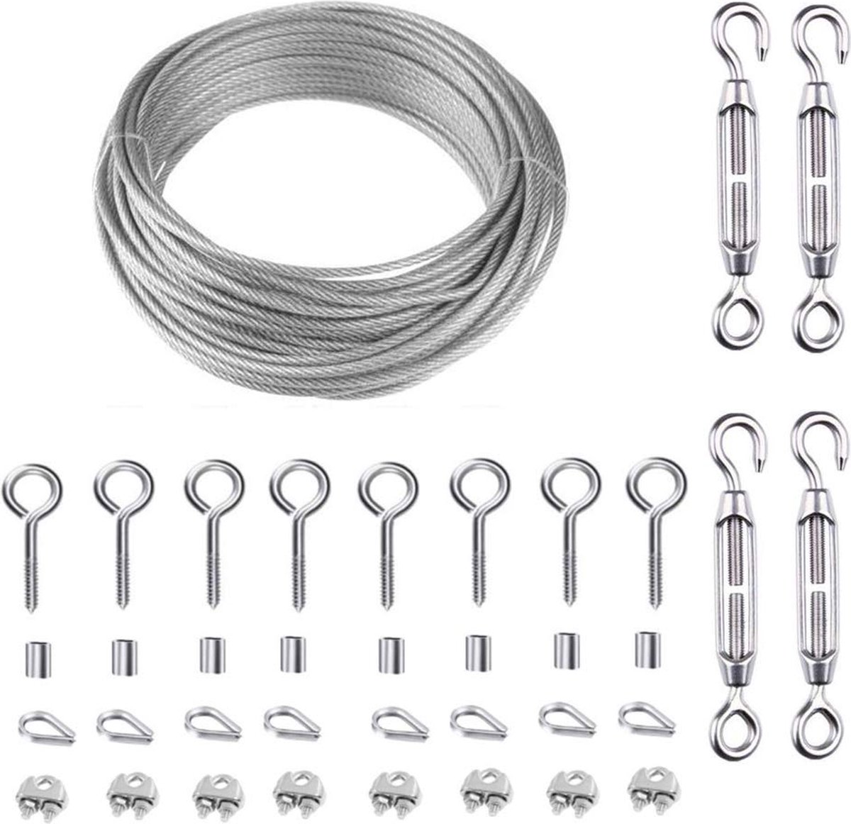 HOMPER 30 m kabel reling kit/tuin draad/Espalier draad kit/draad hek ...