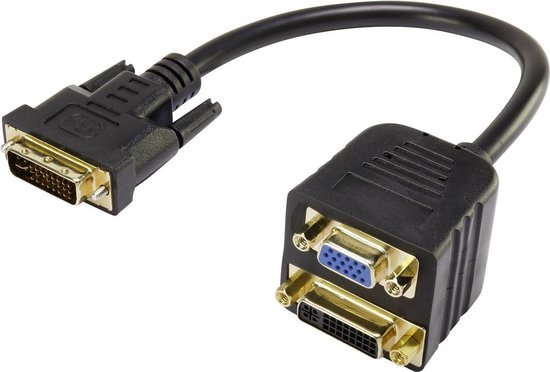 Renkforce DVI / VGA Y-adapter [1x DVI-stekker 24+5-polig - 1x VGA-bus ...