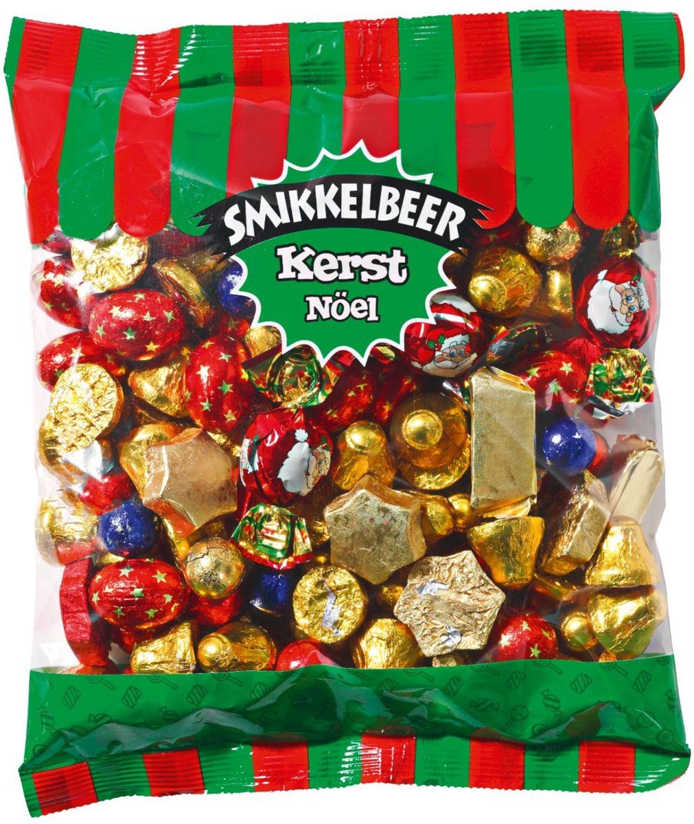 Smikkelbeer - Chocolade Cadeau Kerst Chocolaatjes Mix - 1 Kilo - Zak XL ...