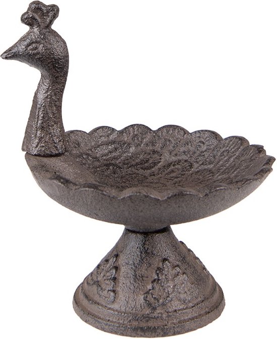 Set van 2 x Vogelvoederbak Pauw Ø 12x16 cm Bruin Ijzer Voederbak vogel ...
