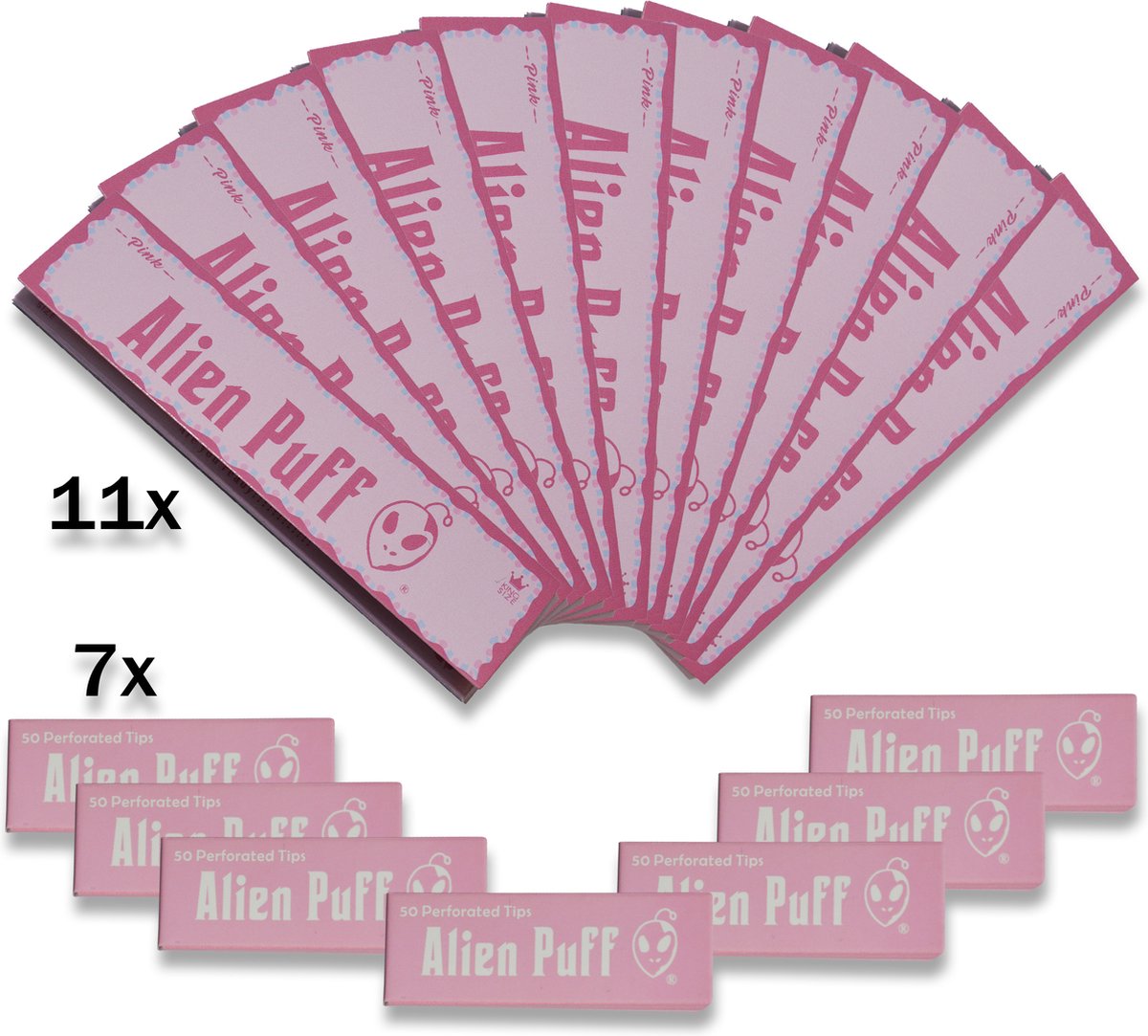 Alien Puff - Kingsize Pink - Roze vloei - Lange vloei - Filtertips ...