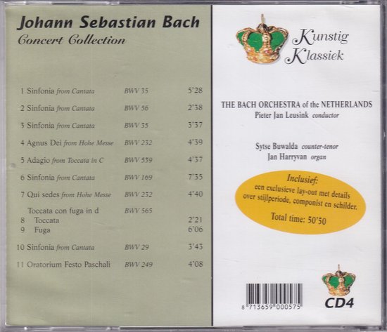 Concert Collection - Johann Sebastian Bach - The Bach Orchestra of the ...