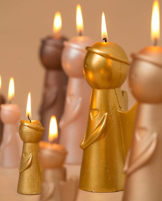 Rustik Lys sculpture engel kaars skin metalic | bol.com