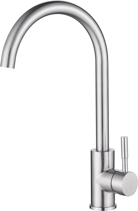 SaniBright Basel Keukenkraan RVS | keukenkraan RVS | RVS kraan | bol.com