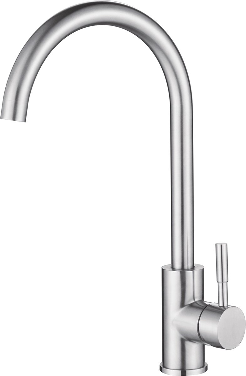 SaniBright Basel Keukenkraan RVS | keukenkraan RVS | RVS kraan | bol.com