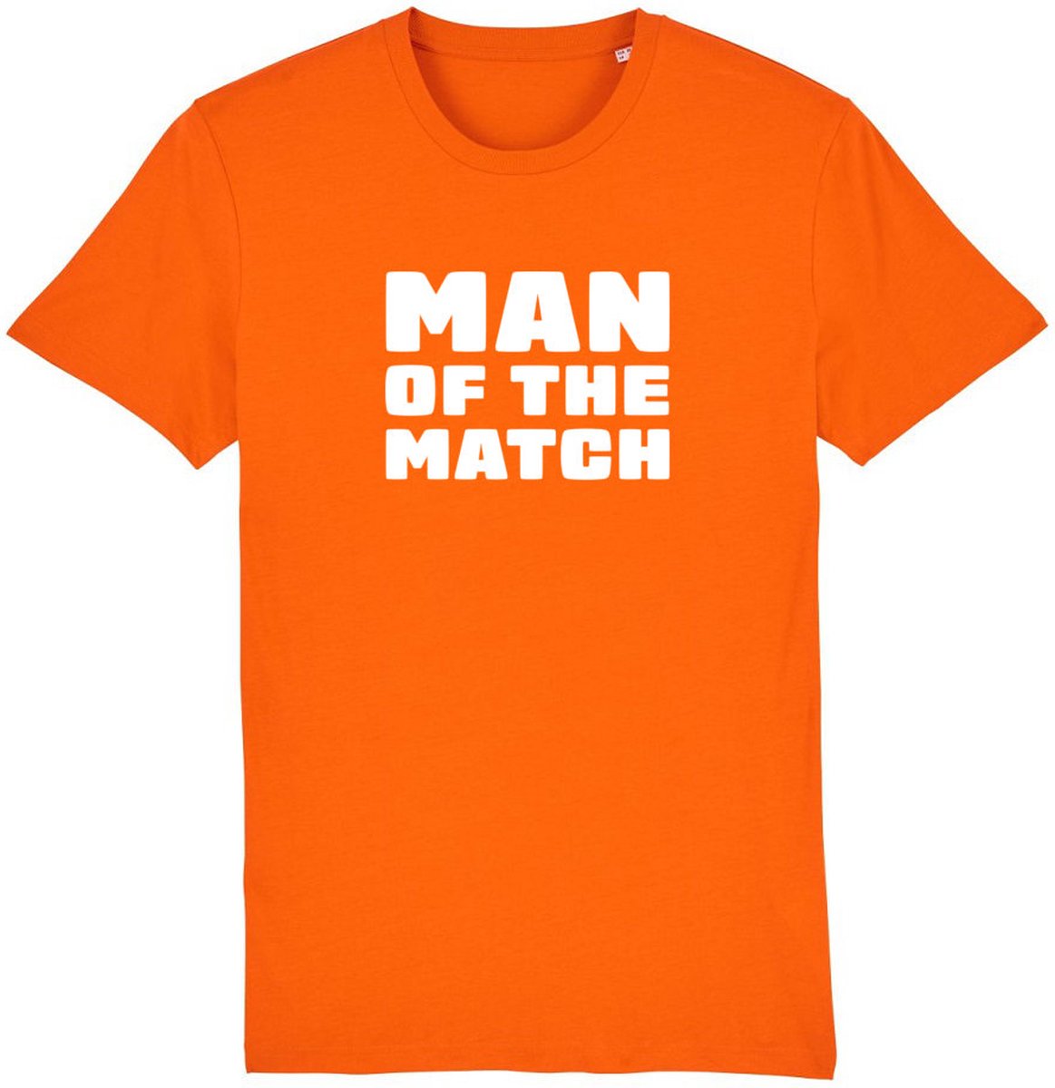 Man of the match Rustaagh unisex t-shirt S - Oranje shirt dames ...
