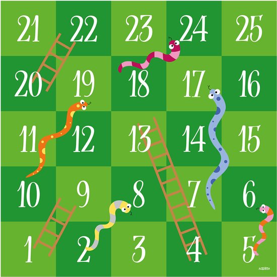 speelkleed slangen en ladders, 200x200cm Merk: Achoka | bol.com