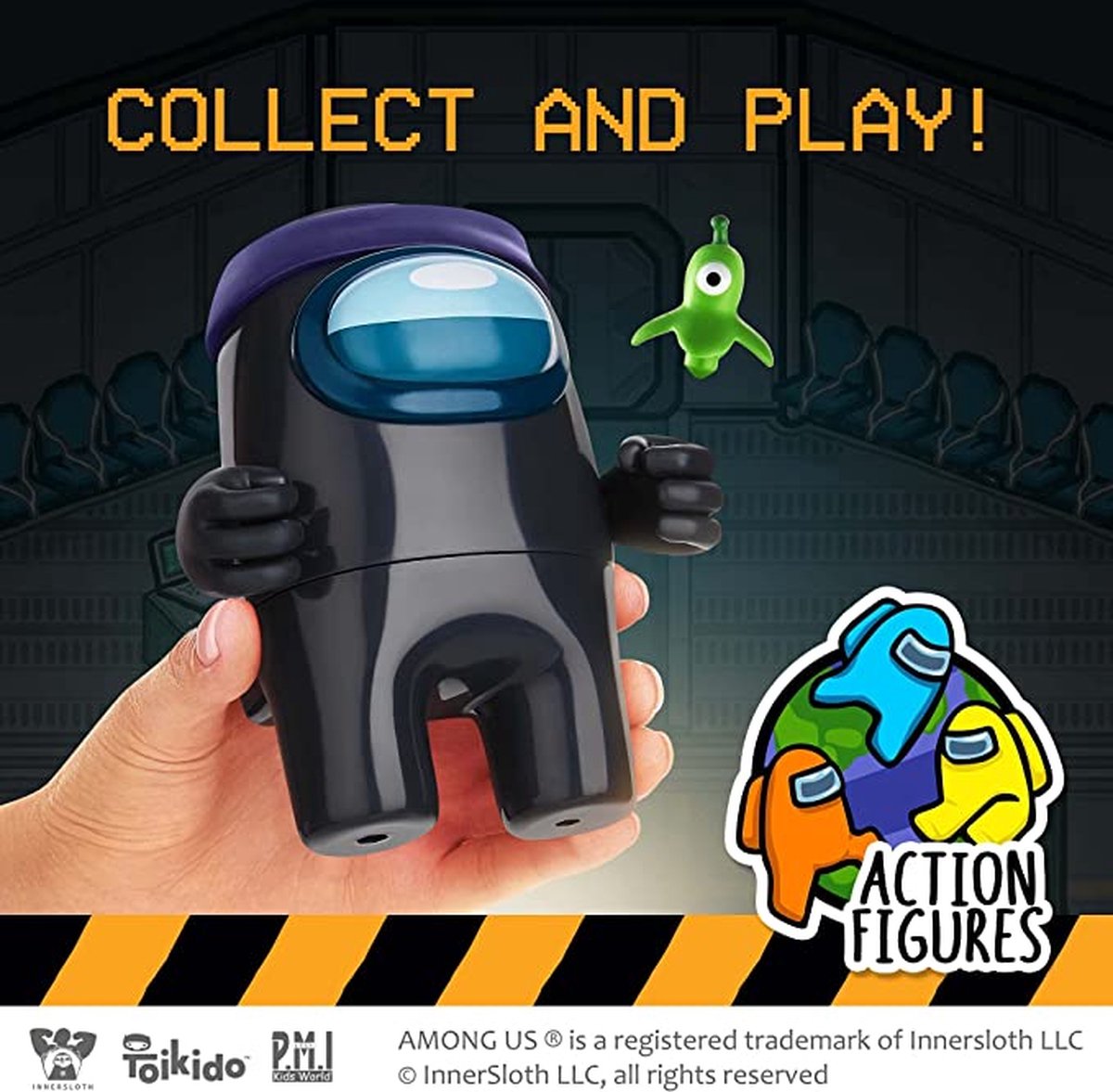 Among Us - Actie figuur - 12 CM - Series 1 - Zwart - Crew member | bol.com