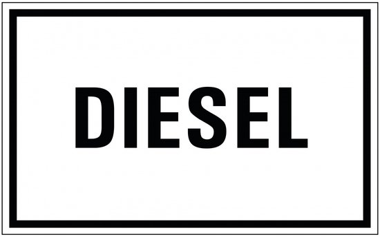 Diesel bord - kunststof 200 x 125 mm | bol
