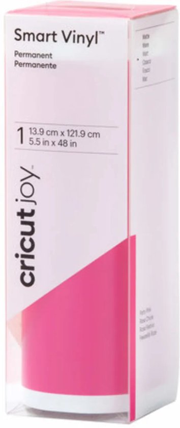 Cricut Joy Smart Vinyl | permanent | mat party pink | 14x122cm | bol.com