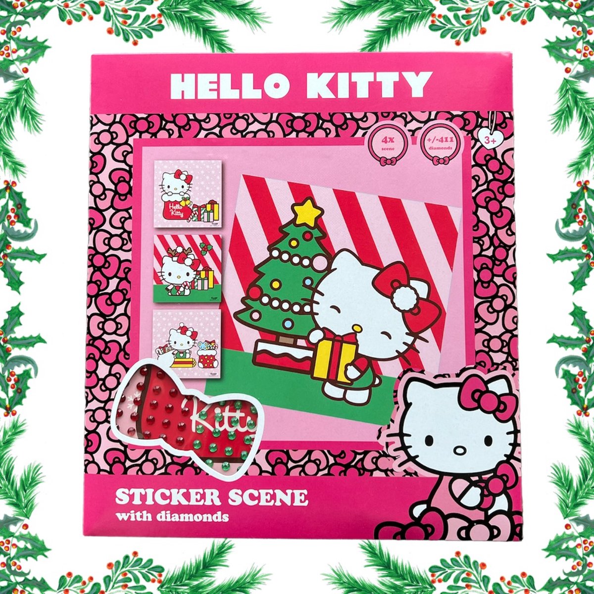Hello Kitty Kerst Sticker Scene - Hello Kitty Diamond Stickers ...