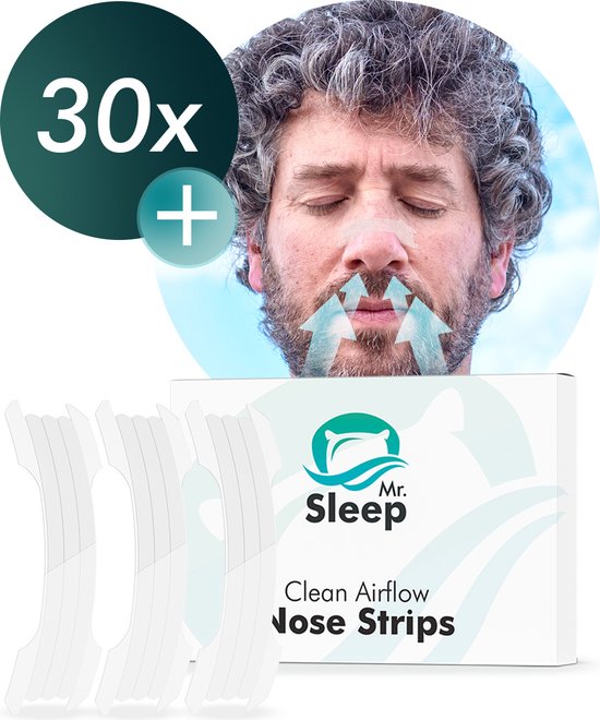 Mr Sleep® Anti Snurk Neusstrips+ – 30 Stuks - Transparant - 60x21.5 ...