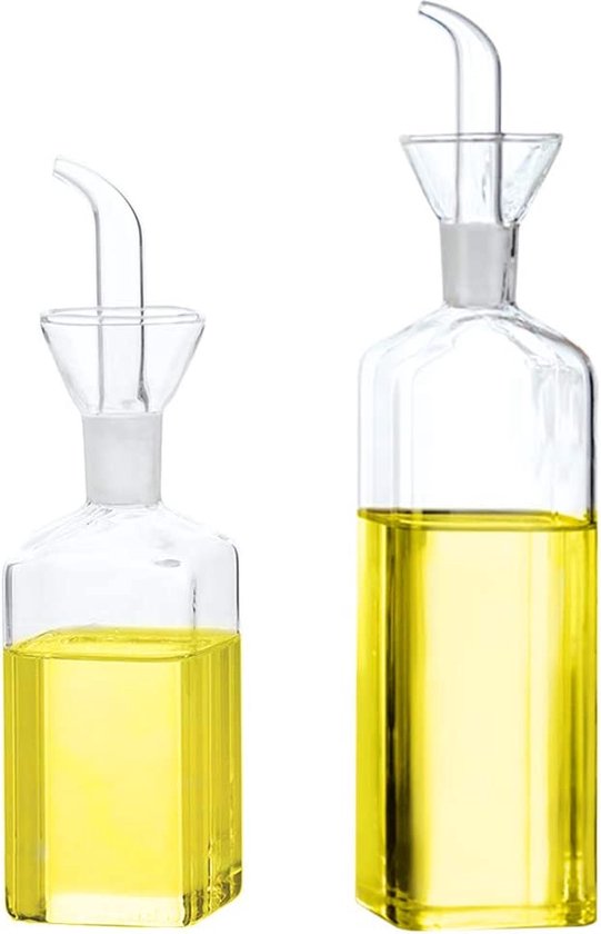 Lanhope Oliefles glas Olijfolie Dispenser Fles Glas Kookolie Azijn ...