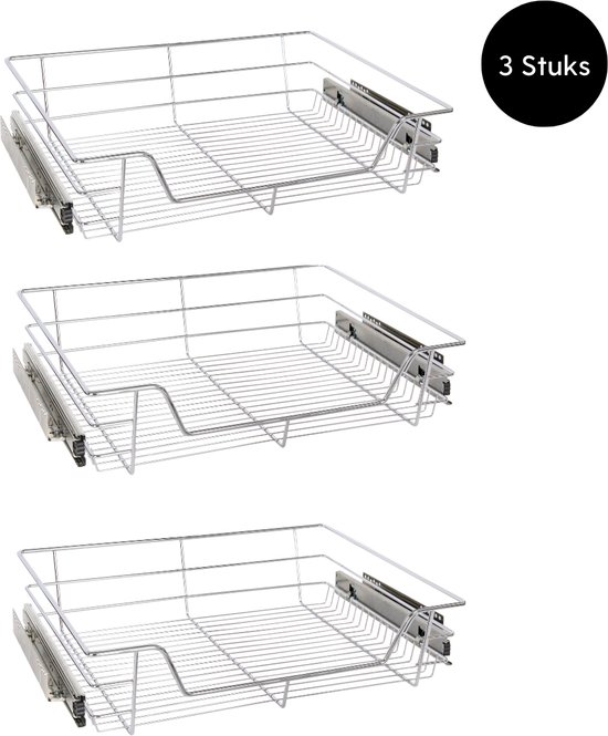 Eleganca draadmand met zijgeleider - Keukenkast schuiflade ...