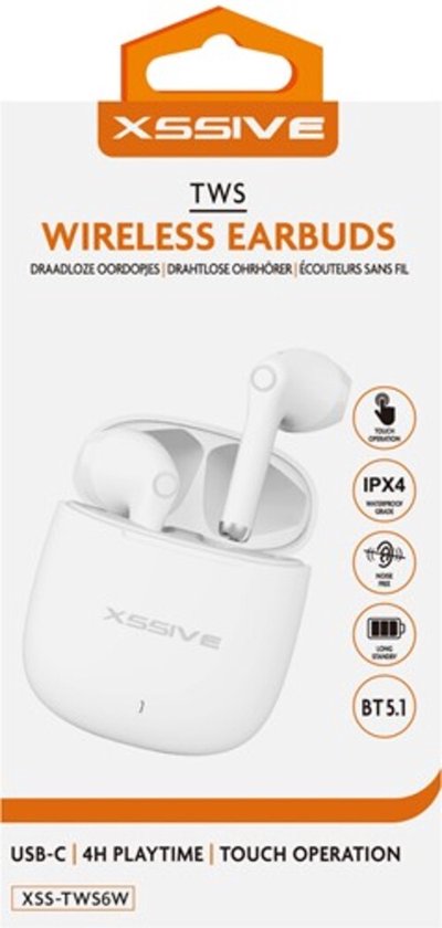 Xssive Wireless Earbuds XSS-TWS6 - Wit | bol