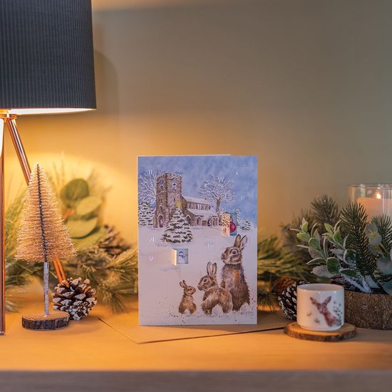 Adventskalender Kaart A5 Wrendale - Silent Night Rabbit Advent Calendar ...