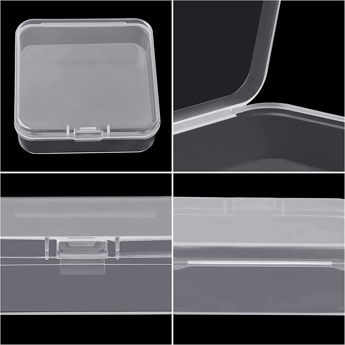 Belle Vous Doorzichtig Plastic Opslag Doos Containers met Gescharnierde ...