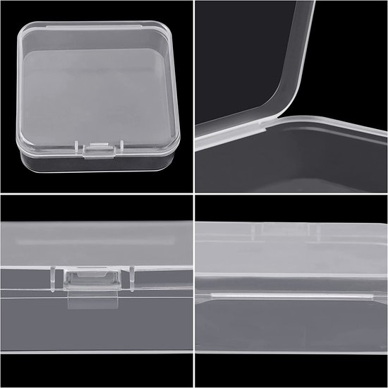 Belle Vous Doorzichtig Plastic Opslag Doos Containers met Gescharnierde ...