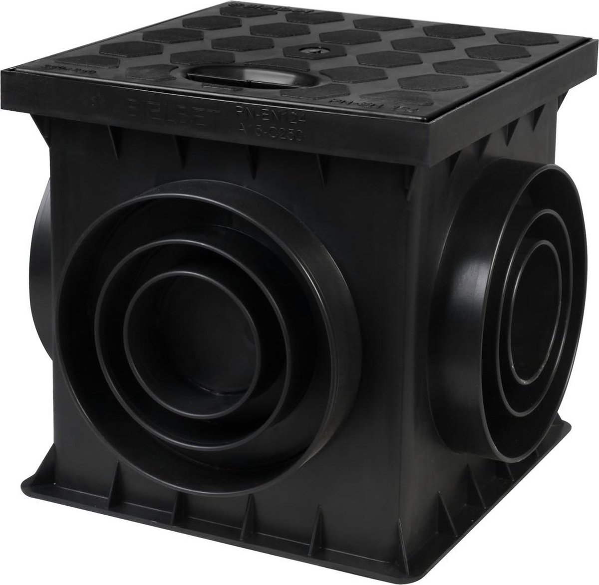 Inspectieput - kunststof deksel - 250 x 250 x 250 mm | bol.com