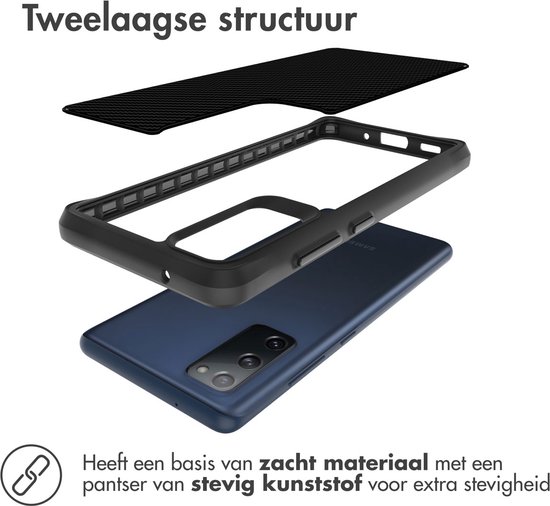 imoshion Hoesje - Geschikt voor Samsung Galaxy S20 - Rugged Hybrid Carbon Case - Zwart | bol