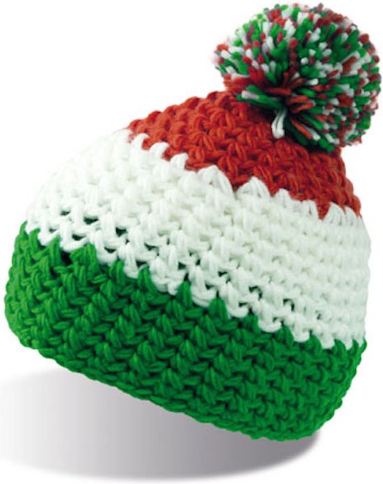 Atlantis 'Everest Italy Beanie' Groen/Wit/Rood | bol