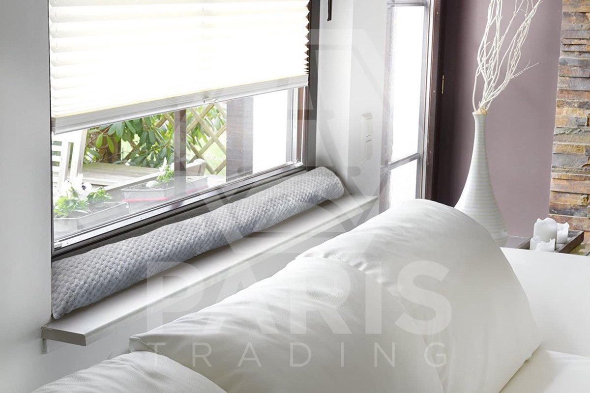 Tochtrol - Tochtstopper - 90 cm - Grijs - Deur en Raam - Anti tocht | bol.com