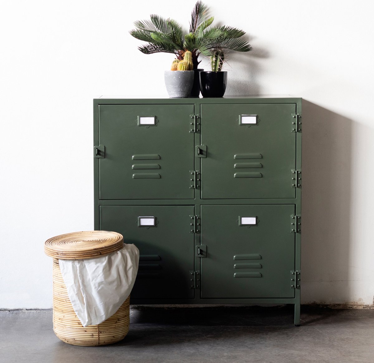 Locker Groen 4-deurs - Metaal - 95x40x105cm - Giga Meubel | bol.com