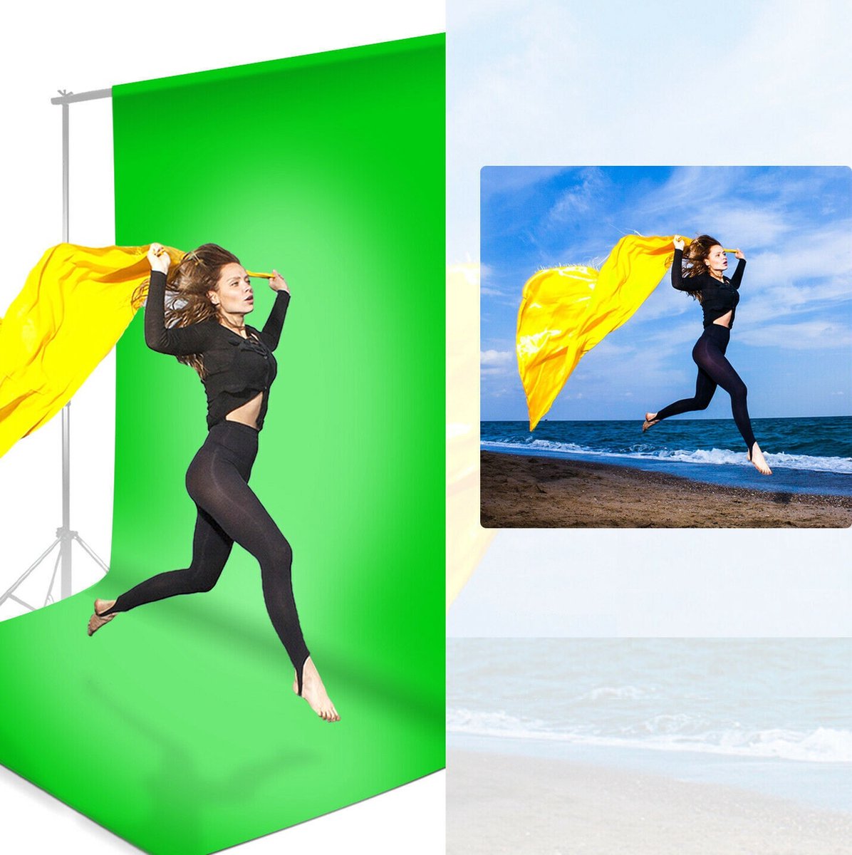 Green Screen Doek van KATOEN 300 x 160cm, Enkel Achtergronddoek ...