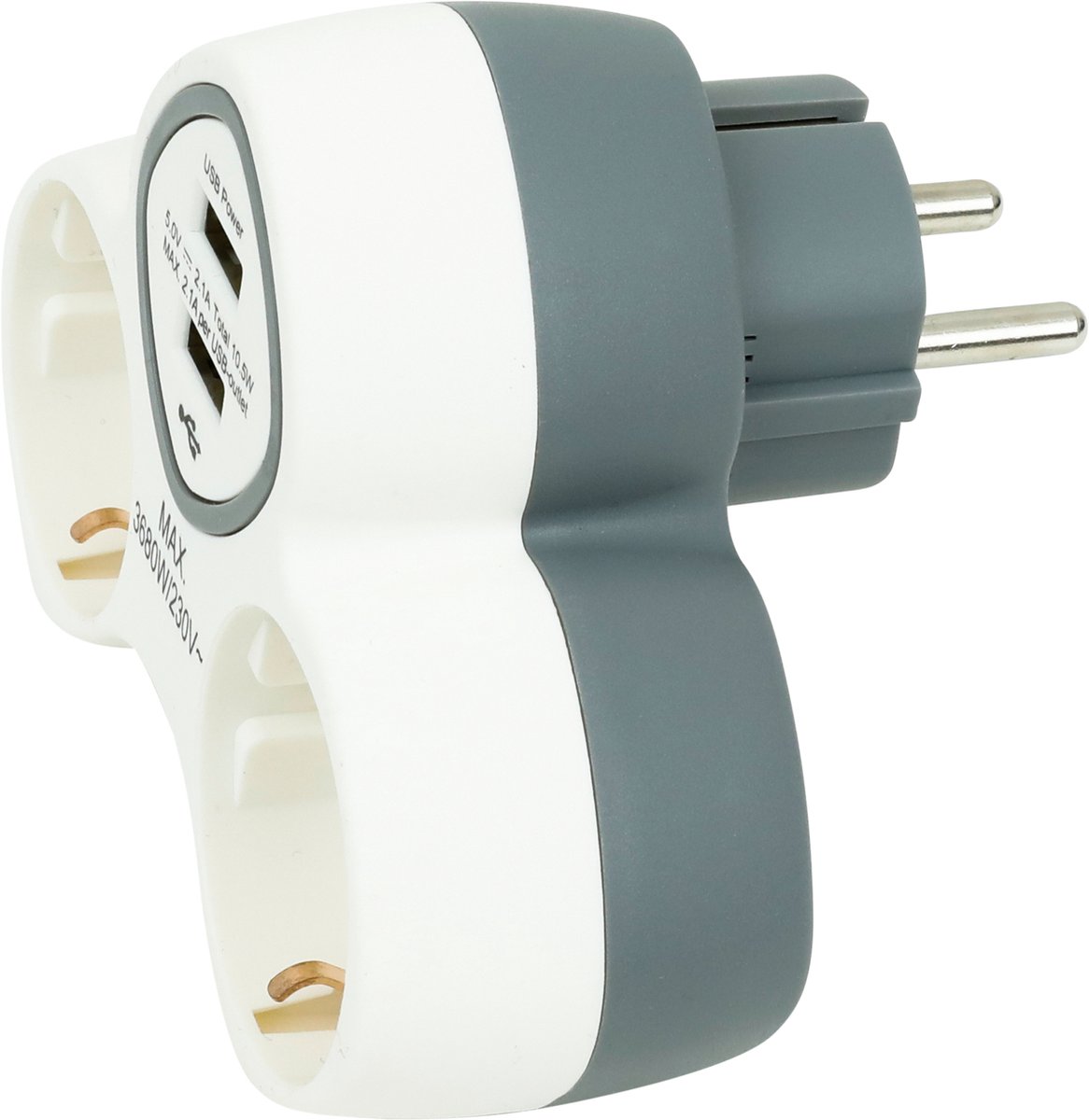 BStore duo stekker met 2 usb stekkerdoos | bol.com