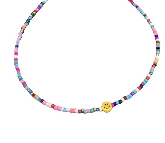 Smiley kralenketting | 43 cm tot 53 cm | Sparkolia | Kinder ketting ...
