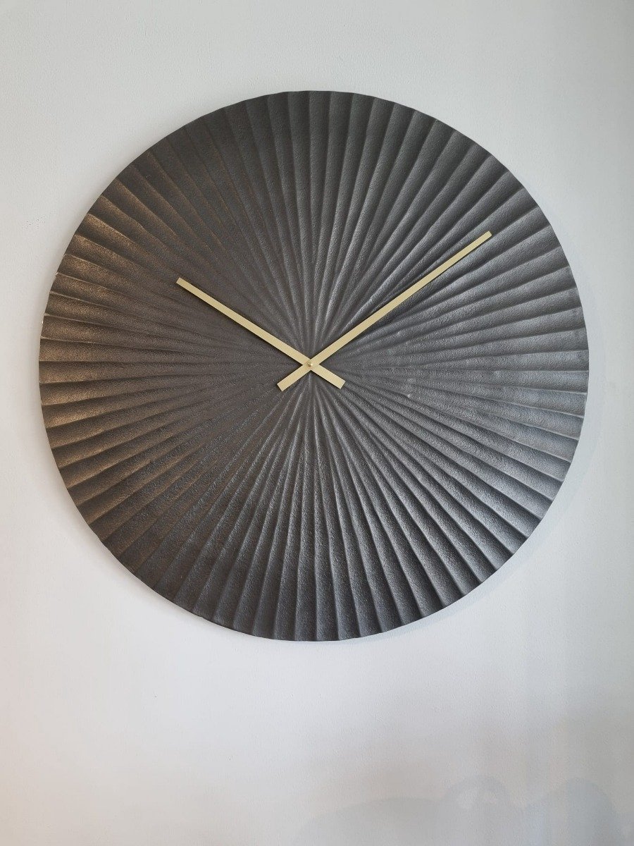 Wandklok groot - wandklok modern - klok zwart 74 cm | bol.com