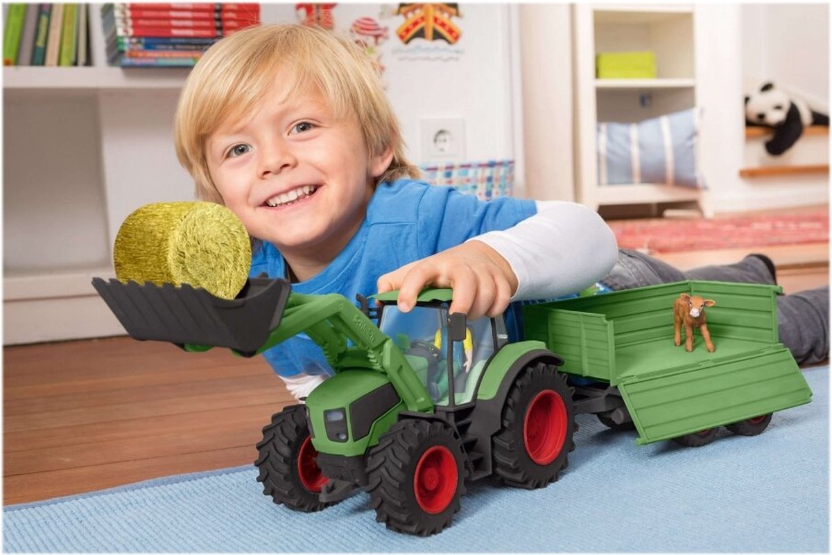 schleich FARM WORLD - Tractor met Aanhanger - Speelfigurenset ...