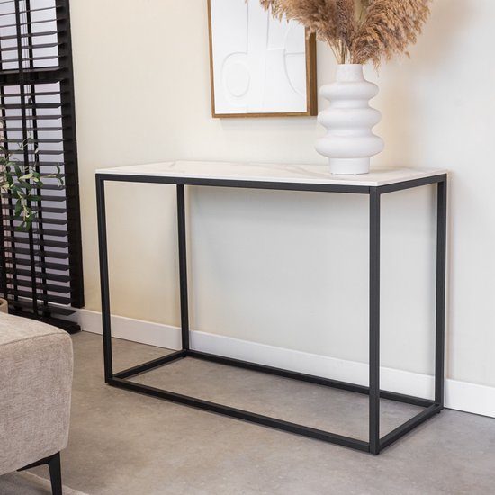 Sidetable Fien marmer wit 40x100 cm | bol