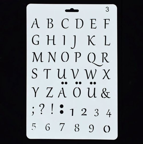 sjabloon Alfabet Cijfers teken en verf sjabloon 17.5 x 26 cm | bol