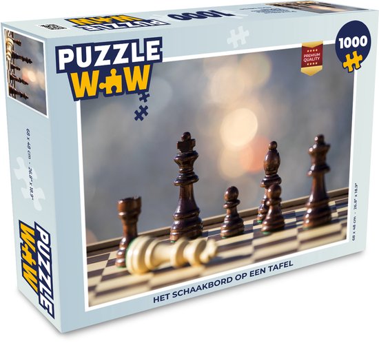 Puzzel Het schaakbord op een tafel - Legpuzzel - Puzzel 1000 stukjes ...