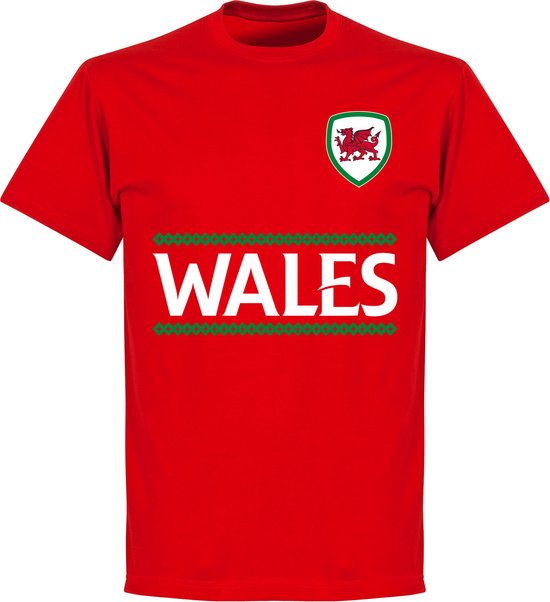 Wales Reliëf Team T-Shirt - Rood - XS | bol.com