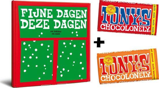 Tony's Chocolonely Geschenkdoos Kerst - 2 x 180 gram - Chocolade Cadeau ...