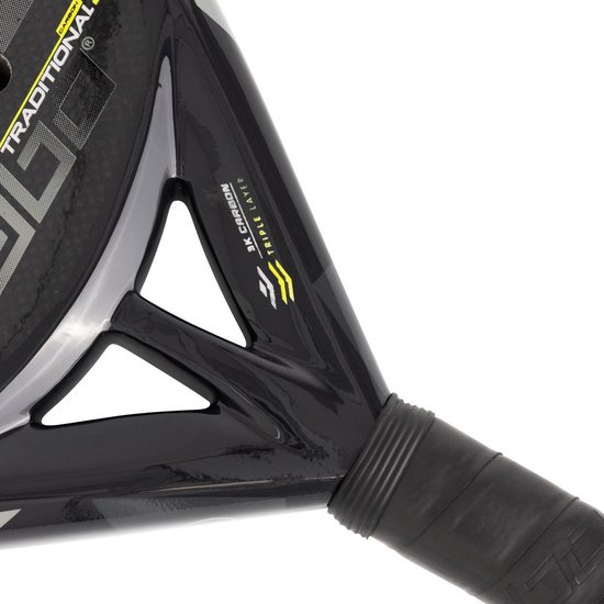Brabo Traditional 3K Teardrop - Black/yellow - Padel - Padel - Rackets ...