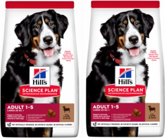 2x Hill's - Canine Adult Medium Lam & Rijst - Hondenvoer - 12kg | bol.com