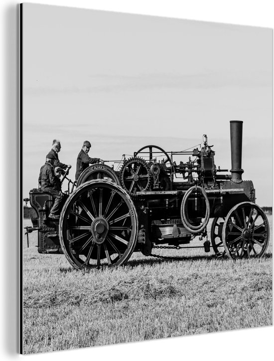 MuchoWow - Aluminium schilderij - Muurdecoratie - Trekker - Zwart - Wit ...