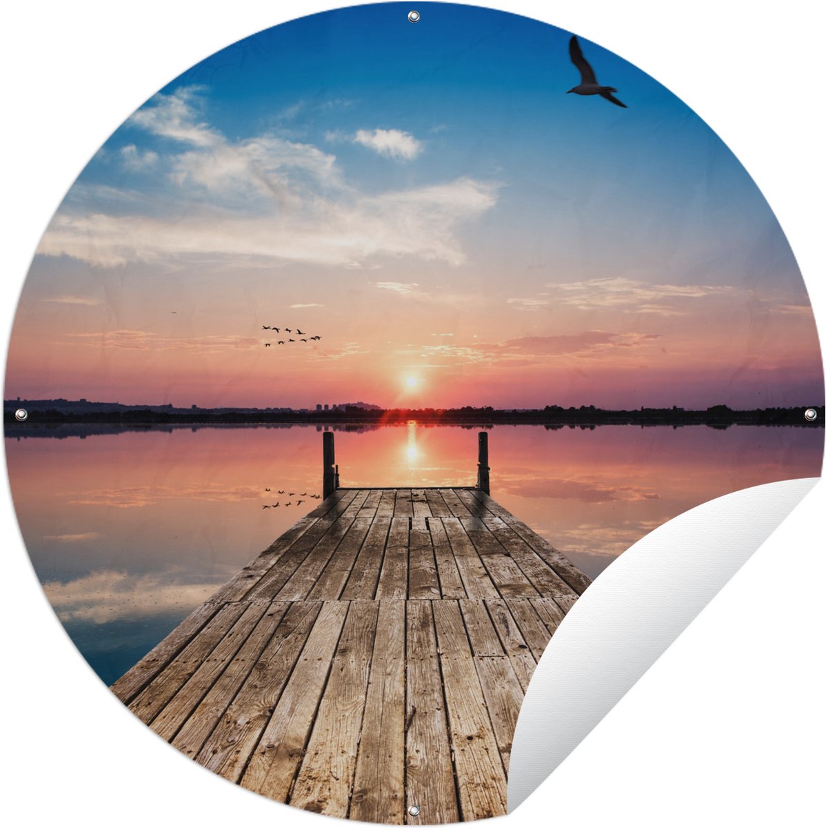 Garden Circle Scaffold - Water - Coucher de Soleil - Rose - Horizon ...